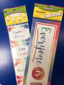 Watercolor Classroom Decor Theme - Coloring in Cardigans