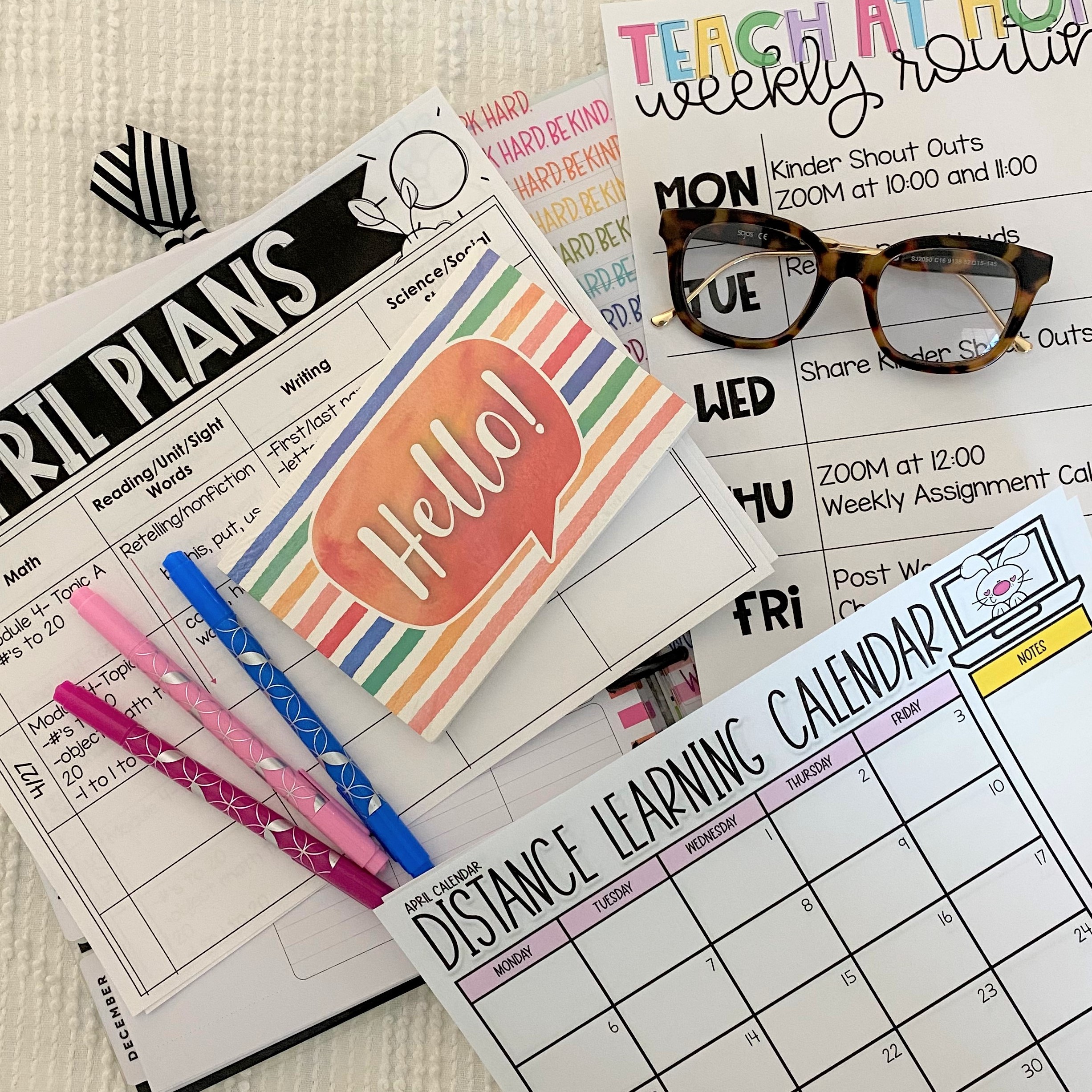 Distance Learning Planning Tools - Coloring in Cardigans